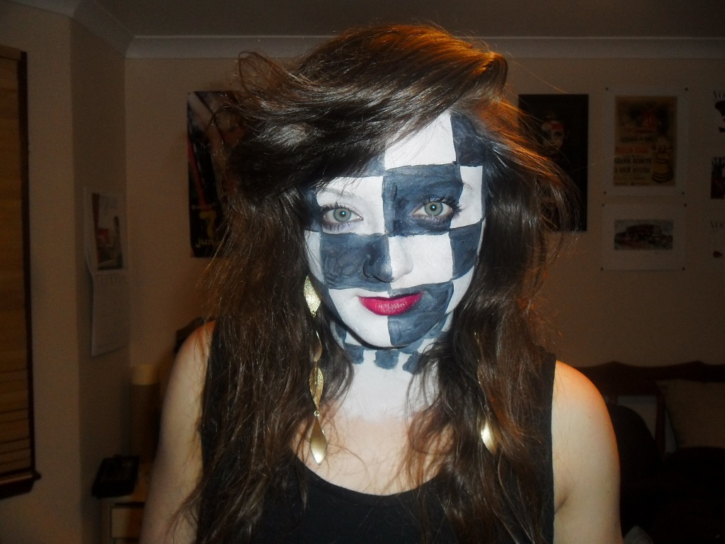 Belles On Style: Halloween make-up: M.A.C. creations & Chess Board face