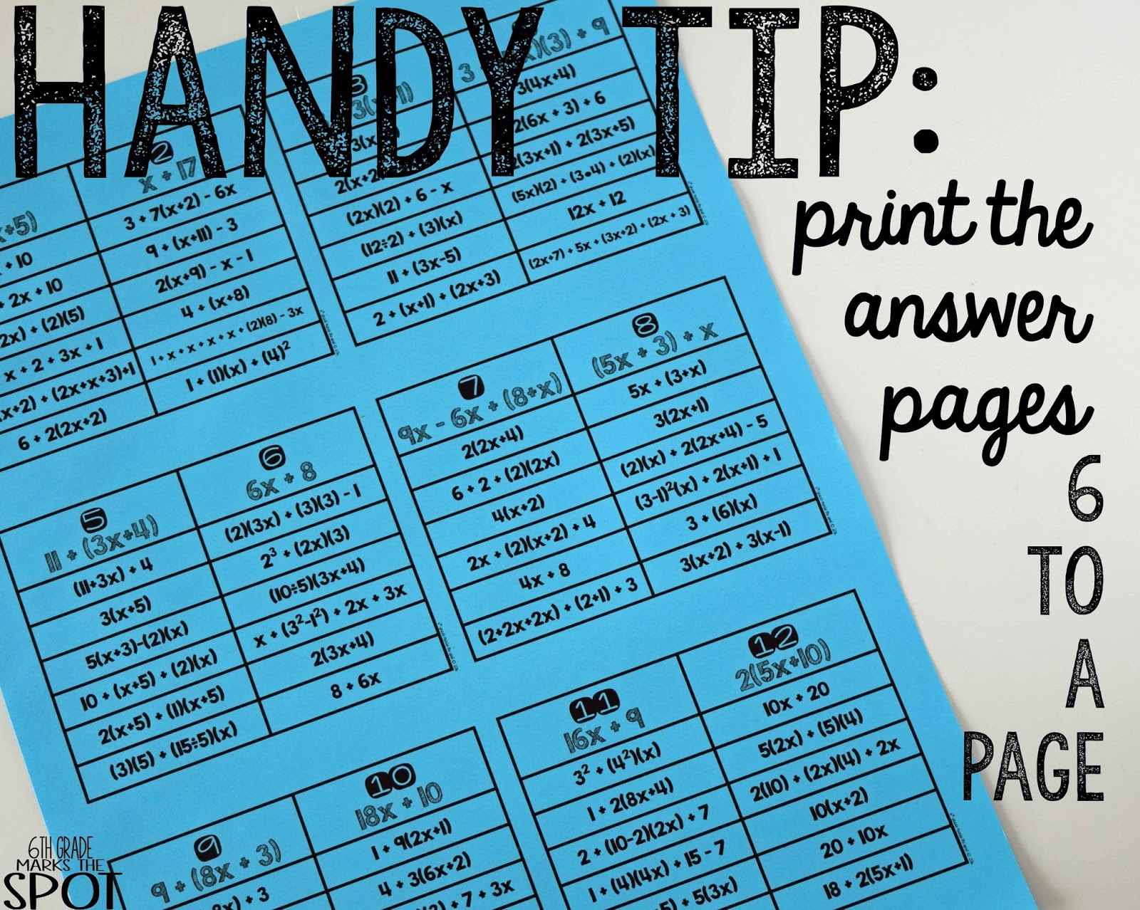 6th Grade Marks the Spot: Scavenger Egg Hunt: Equivalent Expressions