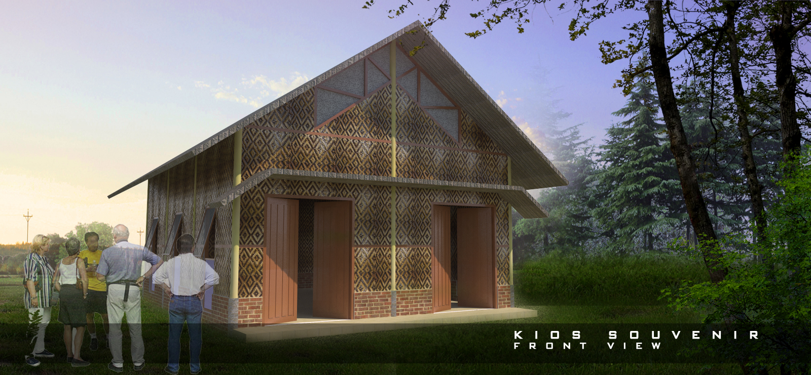 Jasa desain kios tradisional, balai, pujasera, warung - ARUSHA_SPOT_3D