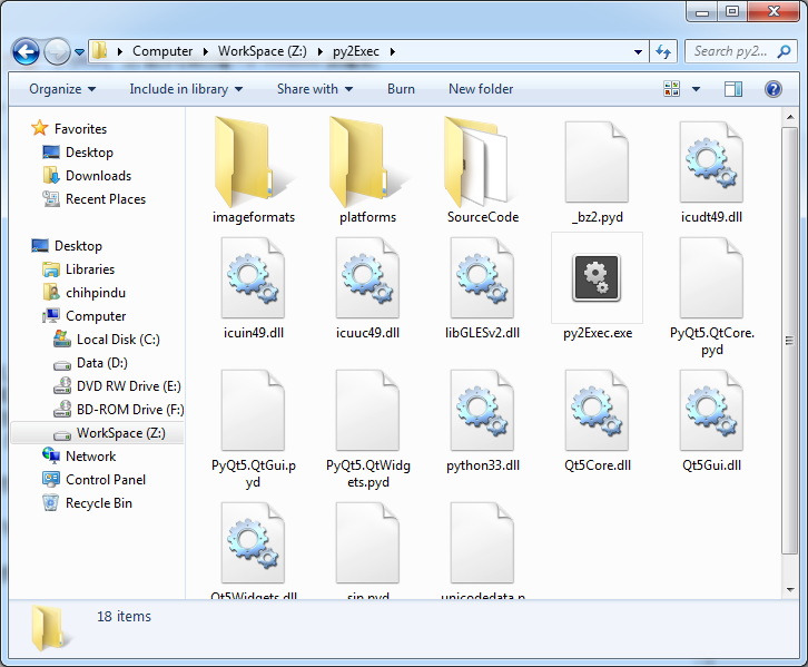 chpinDu's workSpace: [Python] *.py 製作可執行檔 For Windows (附檔案)