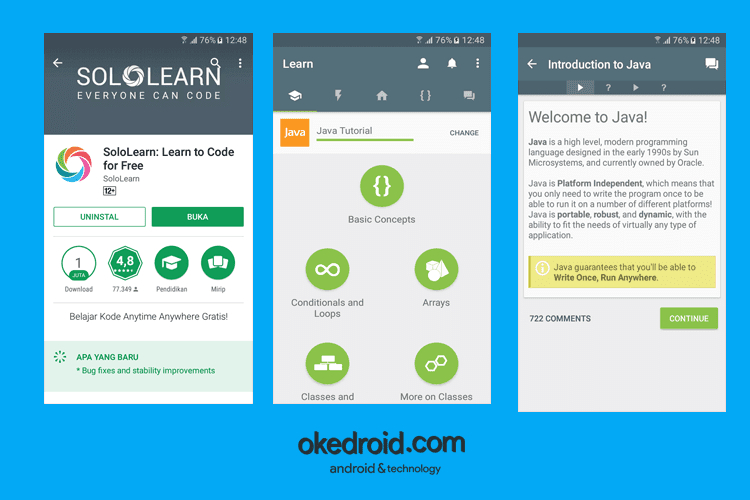 Aplikasi Android yang Sering dipakai untuk Belajar Coding | Seputar Android