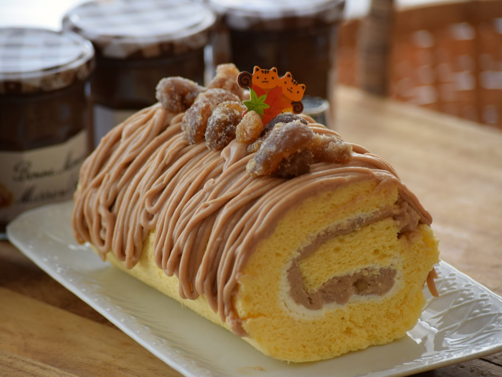 Chestnut Roll Cake Tokyo Desserts