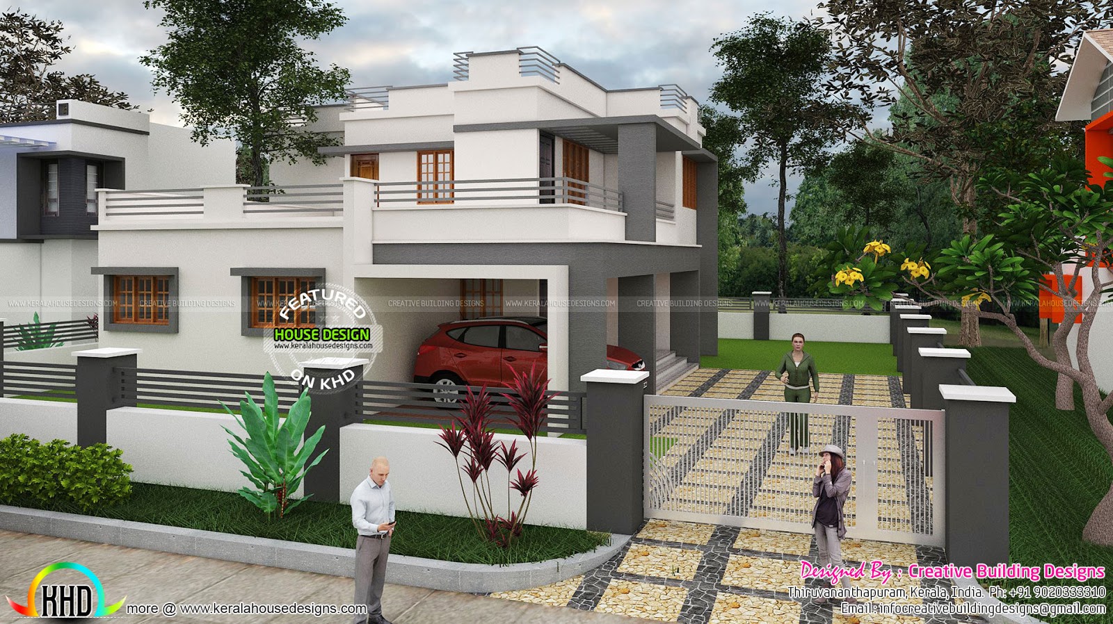 Box type residence plan - Kerala home design and floor plans