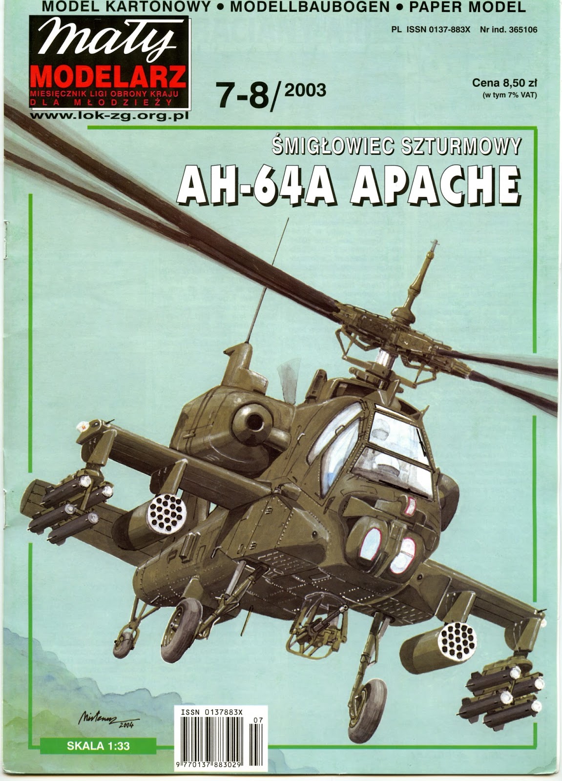 Paper Model Kapal Perang: BOEING AH 64 APACHE