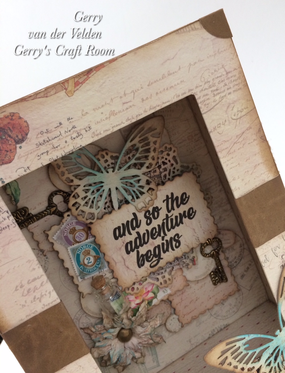 FabScraps Vintage Suitcase Shadow Box + GIVEAWAY - Gerry's Craft Room