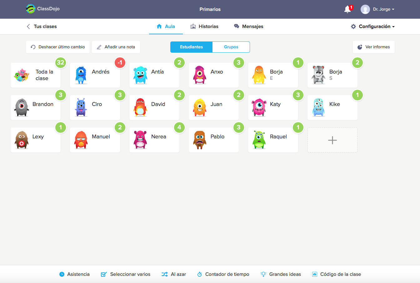 Actividad: ClassDojo
