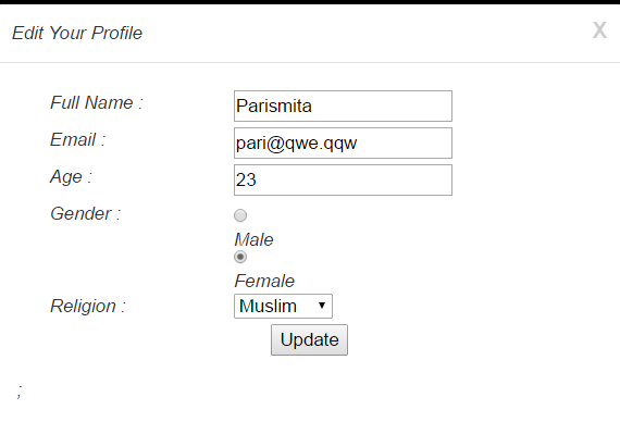 Update One Record In Asp Mvc Application Using Entity