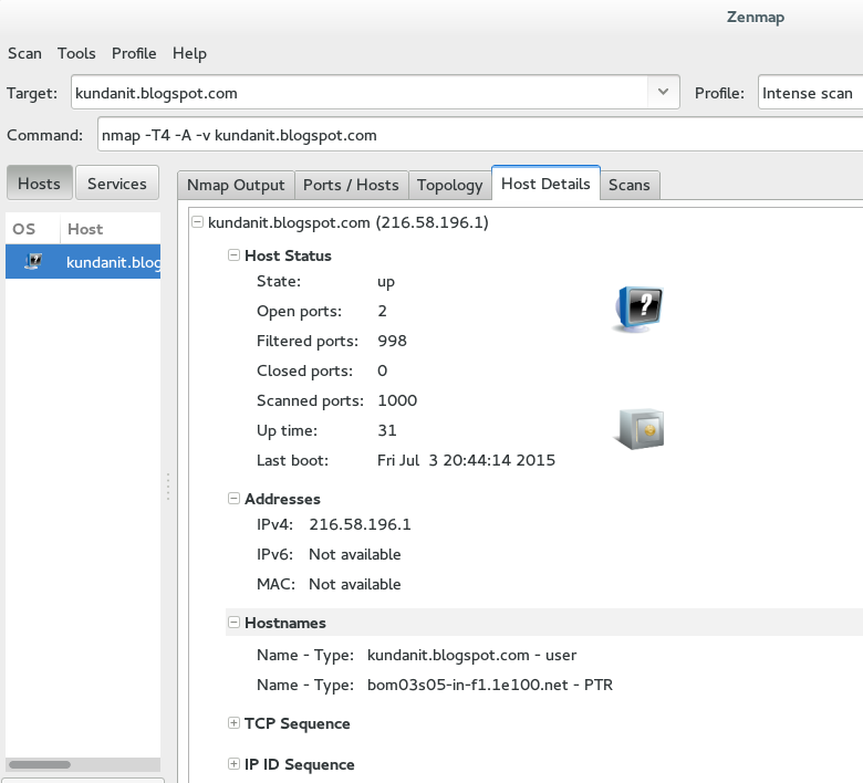 GTU PRACTICALS: Port scanning using NMAP
