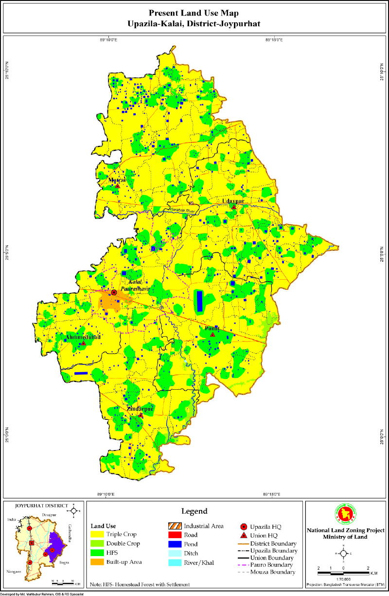 Mouza & Land Use Maps of Kalai Upazila, Joypurhat, Bangladesh - Tourism ...