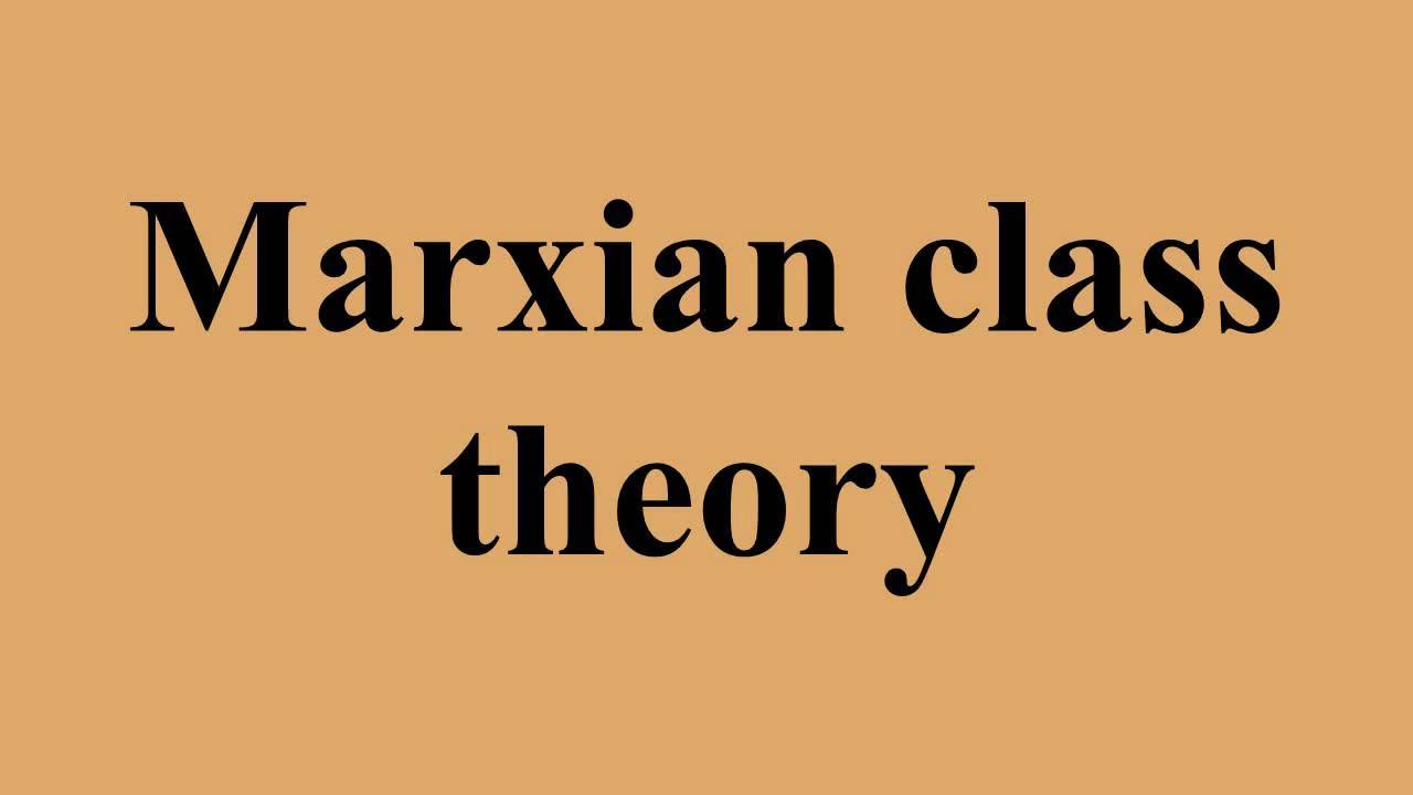 Marxian class theory