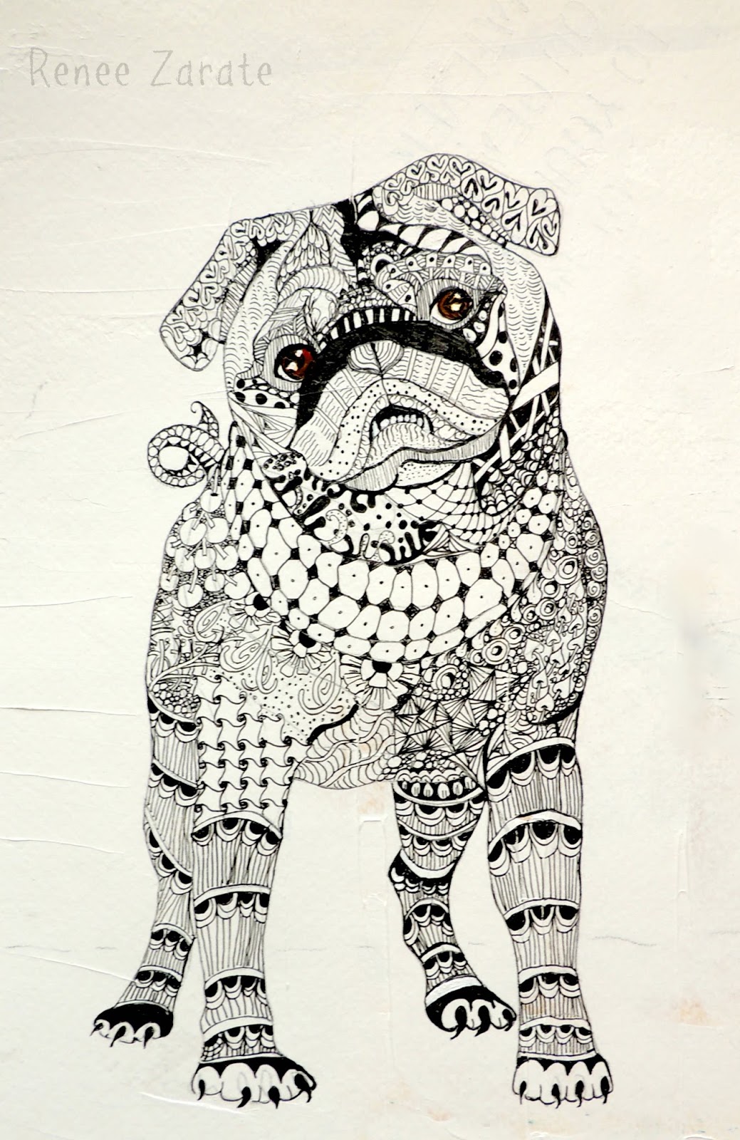 Bolton House: Zentangle A Pug Dog