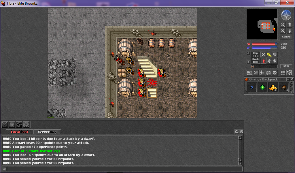 Tibia Dicas: Treinando Nos Dwarf ( Torre ) Kazordoon.
