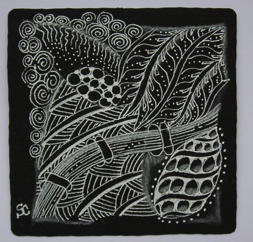 Tangled Ink Art : New Black Zentangle Tiles!