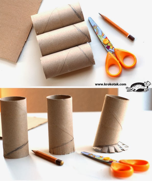 Toilet Paper Roll Into Pencil Holder Diy Craft Projects