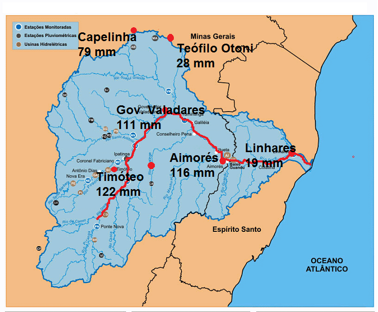 Geo - Conceição : RIO DOCE : LAMA ATINGE O MAR PELA FOZ DO RIO.