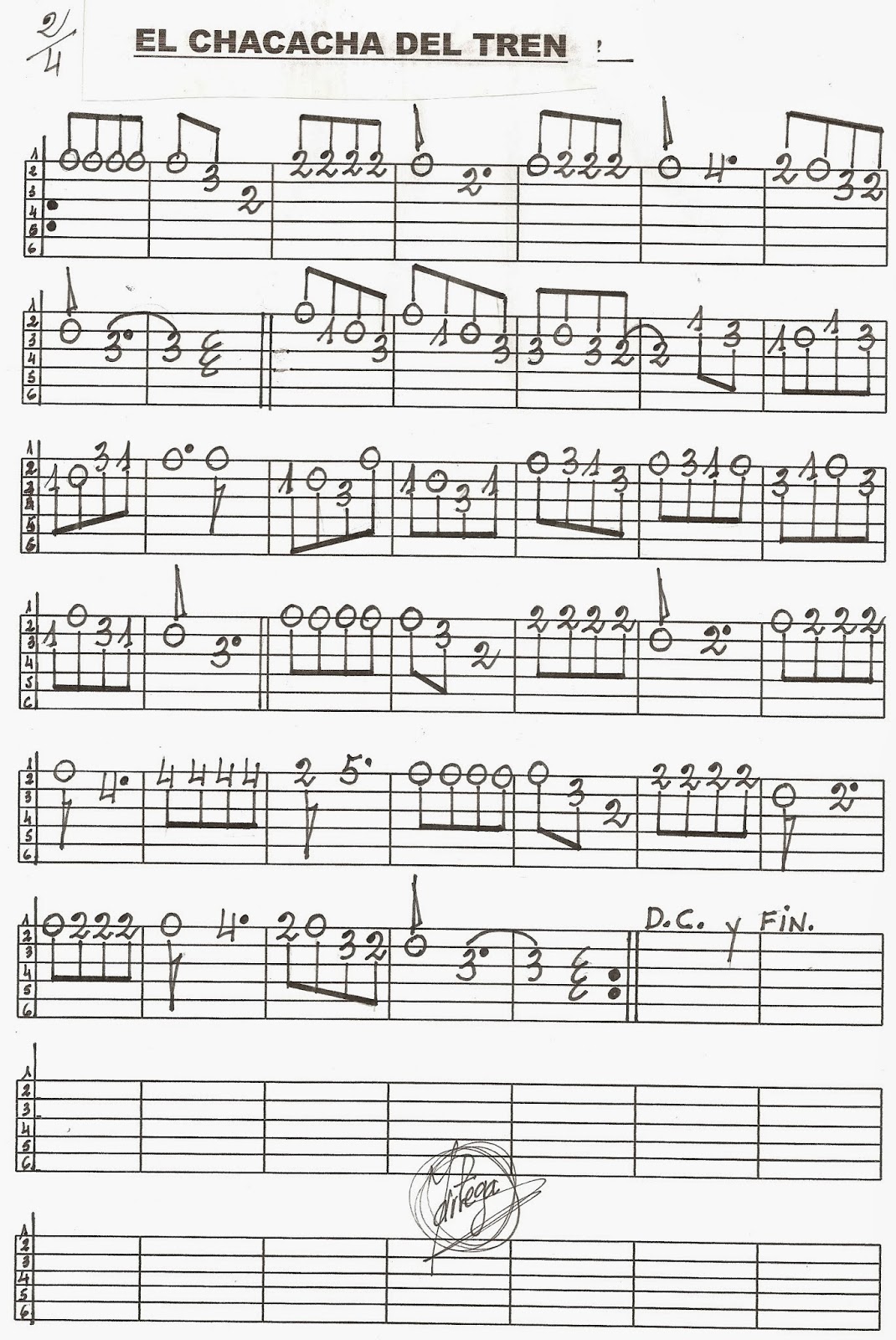 PARTITURAS EN CIFRA PARA BANDURRIA Y LAÚD DE JOSÉ ORTEGA LASERNA: EL ...