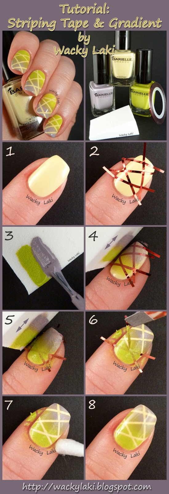 Wacky Laki: Tutorial Tuesday: Striping Tape and Gradient