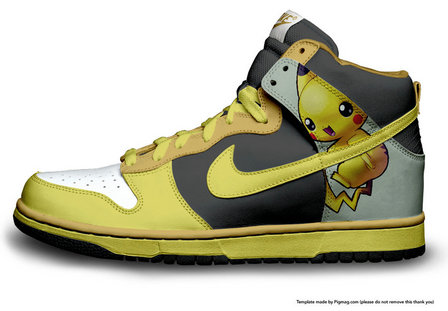 Nike SB Dunk Cartoon Shoes : Pokemon Nike High Top Pikachu SB Dunks 2 Packs