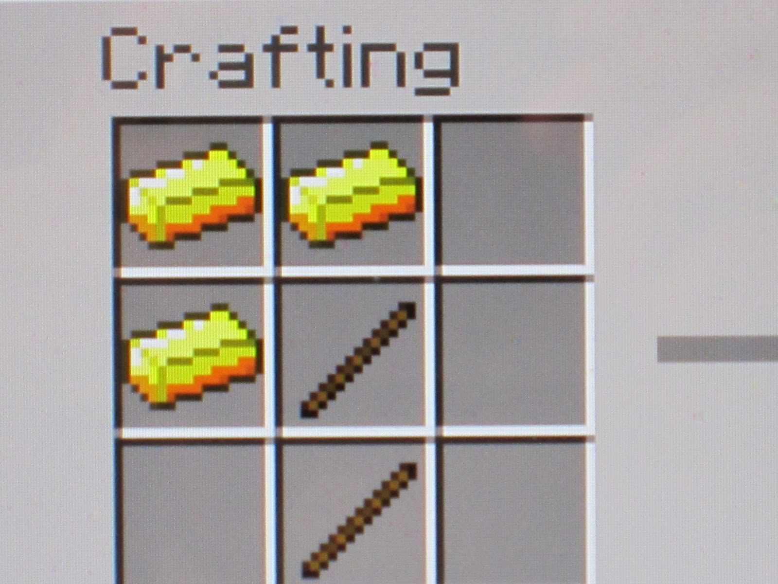 MINECRAFT- how to craft items and blocks: how to craft a axe