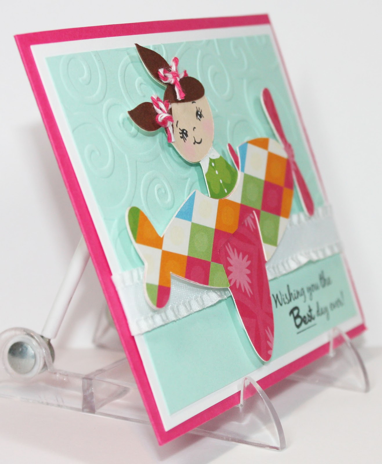 Simply Pam: Simply Crafts Challenge - Girly Airplane Card