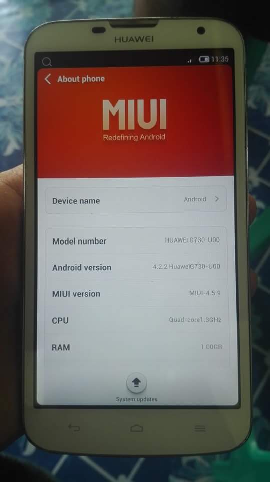 တမူးနည်းပညာ: Huawei 730 MIUI ROM