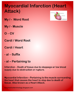 Easy Medical Terminology : Myocardial Infarction Heart Attack Medical ...