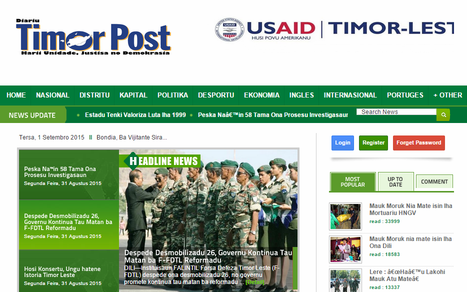 - TIMOR AGORA: DIÁRIU – TIMOR POST (divulgasaun Timor Agora)