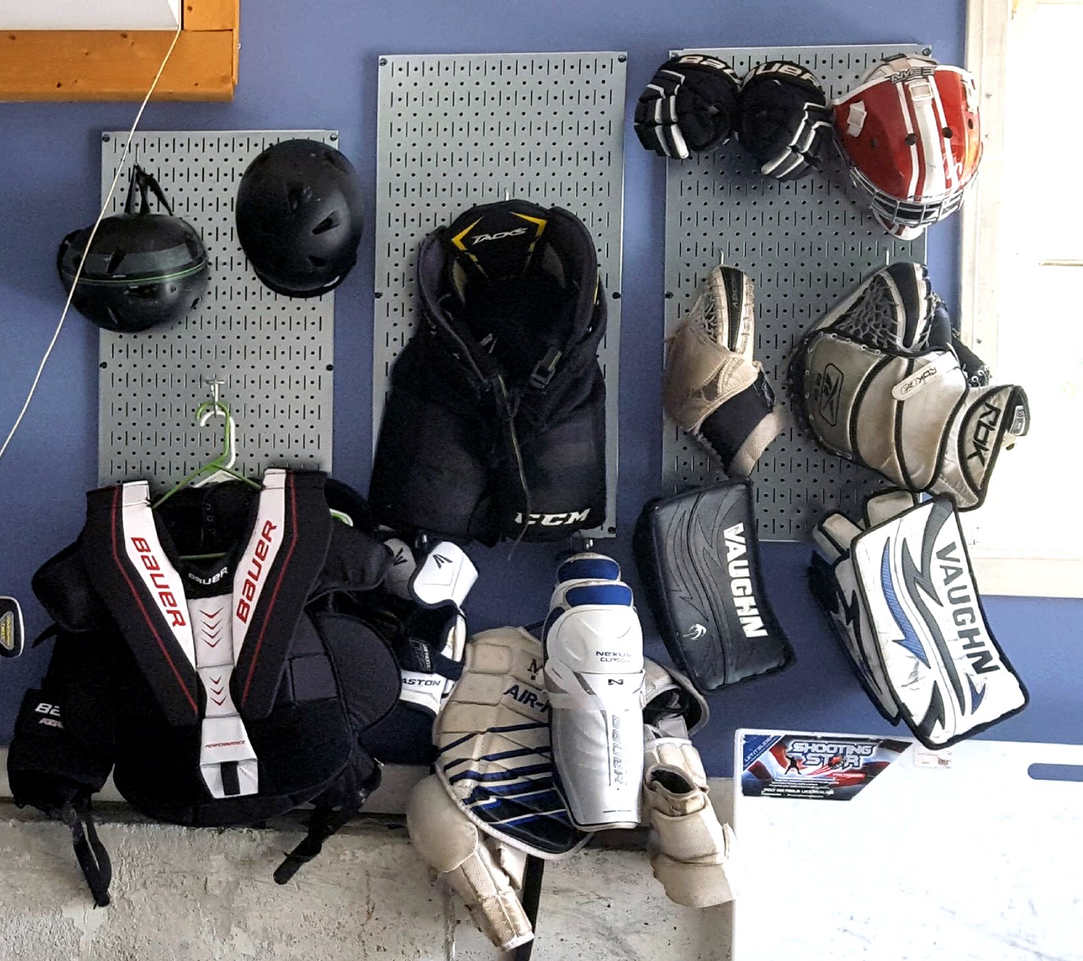 Sports Equipment Storage Ideas Using Pegboard