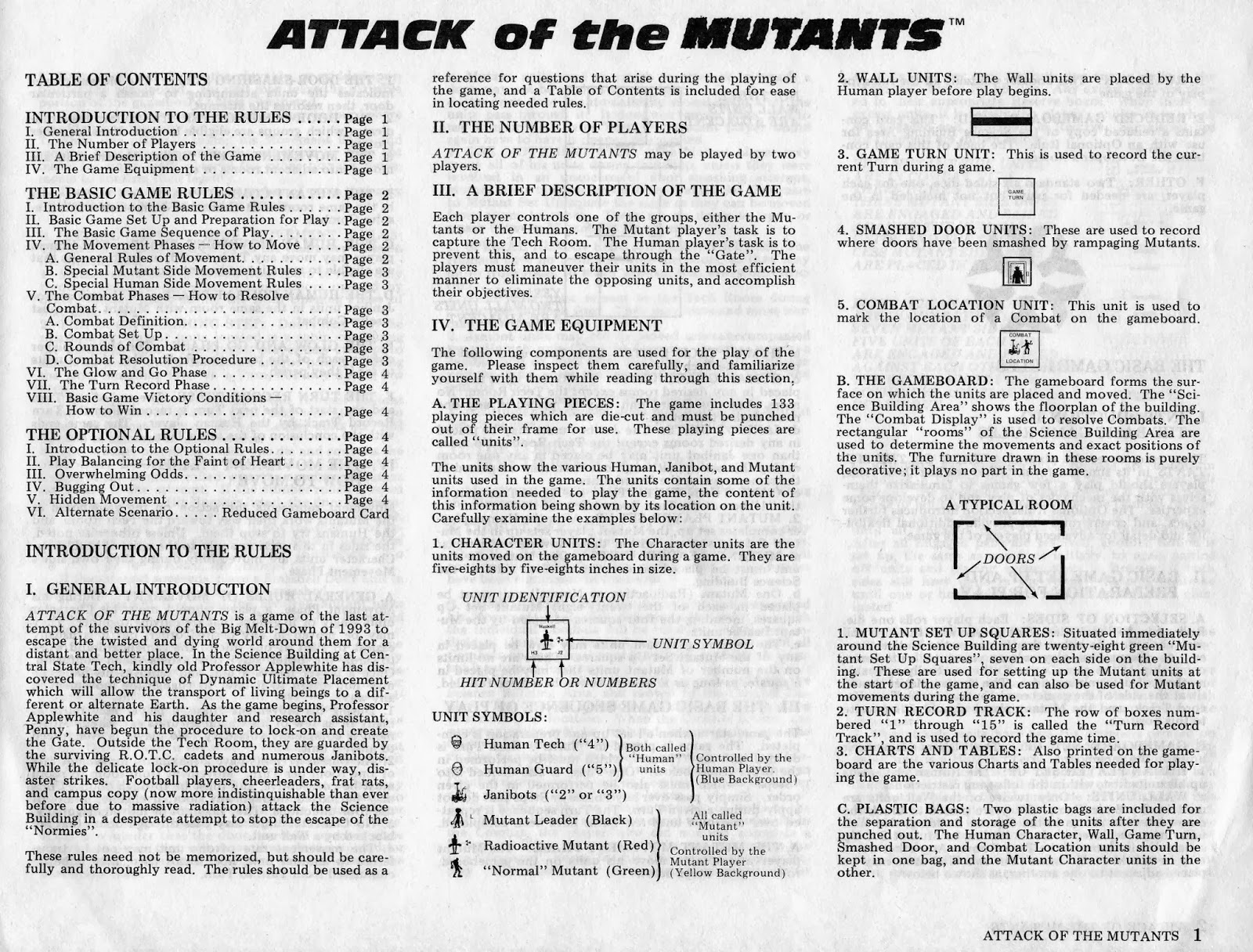 Marvel Comics of the 1980s: 1981 - Attack of the Mutants board game ...