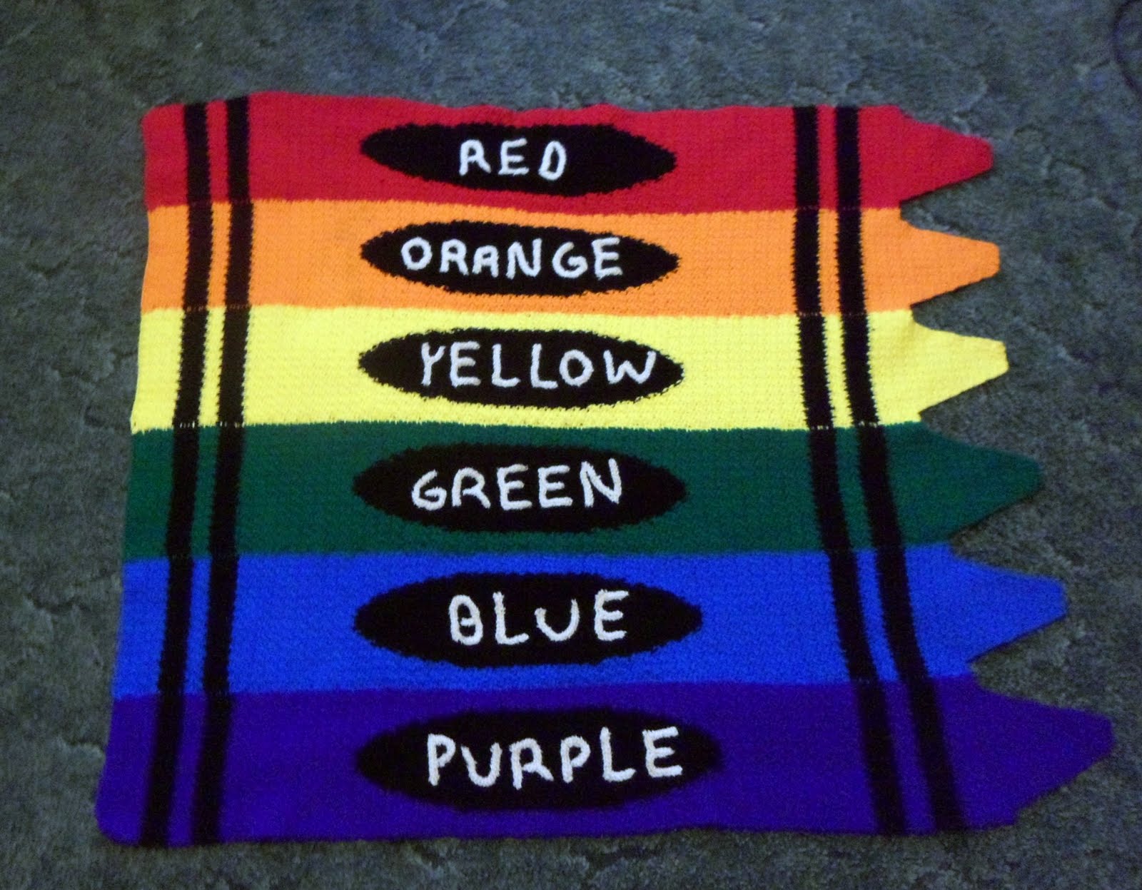 Peace, Love, and Crochet: Color Me Crayon Rug/Blanket