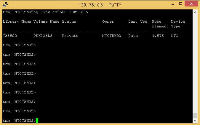Tivoli Storage Manager: TSM Session waiting on Unmounted Volume