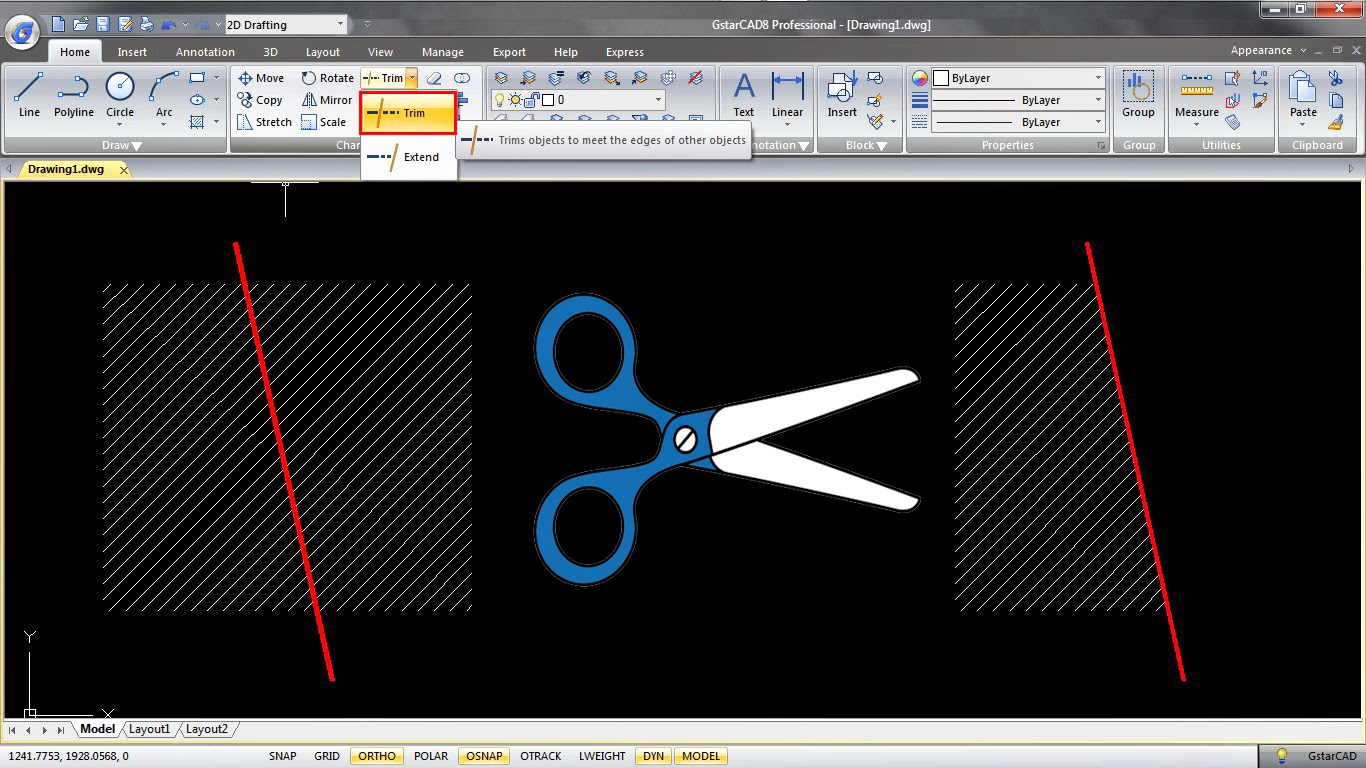 Cara Menggunakan Trim Tool di CAD | Blog GstarCAD Indonesia