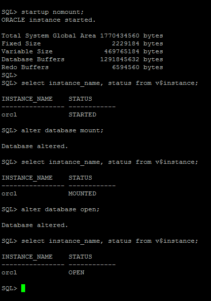 Vivek's Blog: Database Startup and Shutdown - In Nutshell