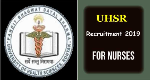 UHSR Notification: Pt. Bhagwat Dayal Sharma University Rohtak Staff ...
