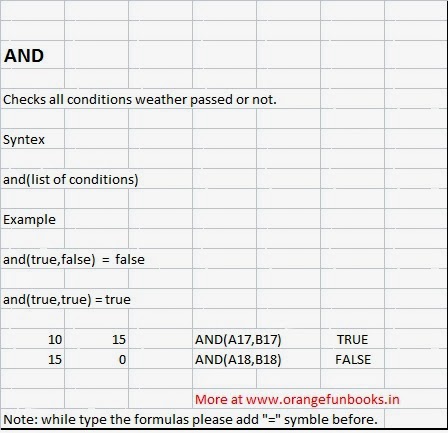 How to calculate AND formula in Microsoft Excel. - Easy way to Learn ...