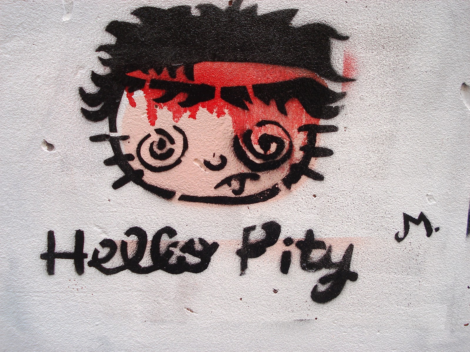 Cartoon Neros: HeLLO PitY. Vieja y loca stencil