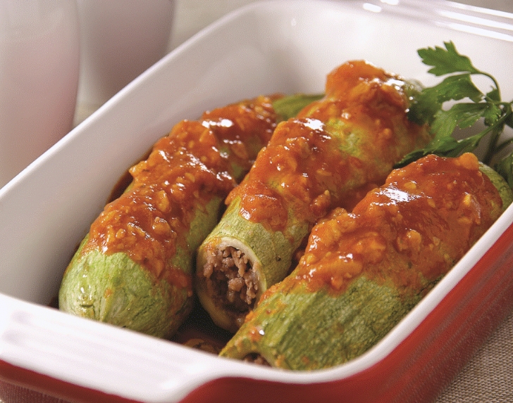 Cantinho Vegetariano: Abobrinha Recheada (vegana)