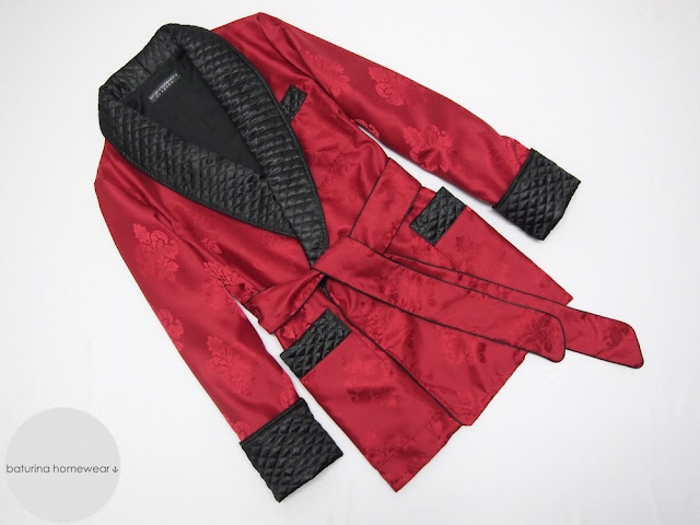 Men's Velvet Smoking Jacket Robe and Quilted Silk Dressing Gown