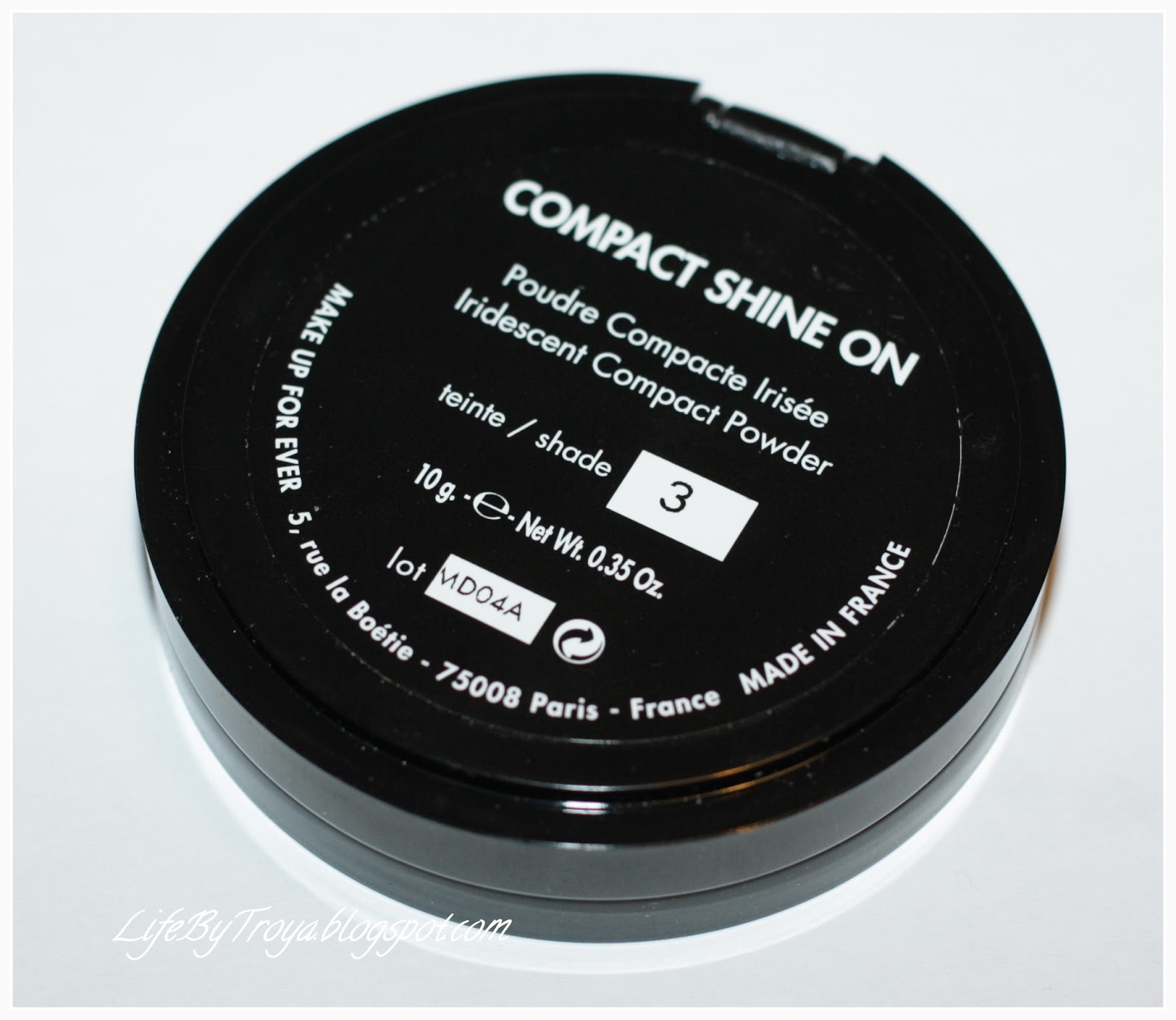 Review:: Make Up For Ever Compact Shine On #3 Iridescent Compact Powder ...