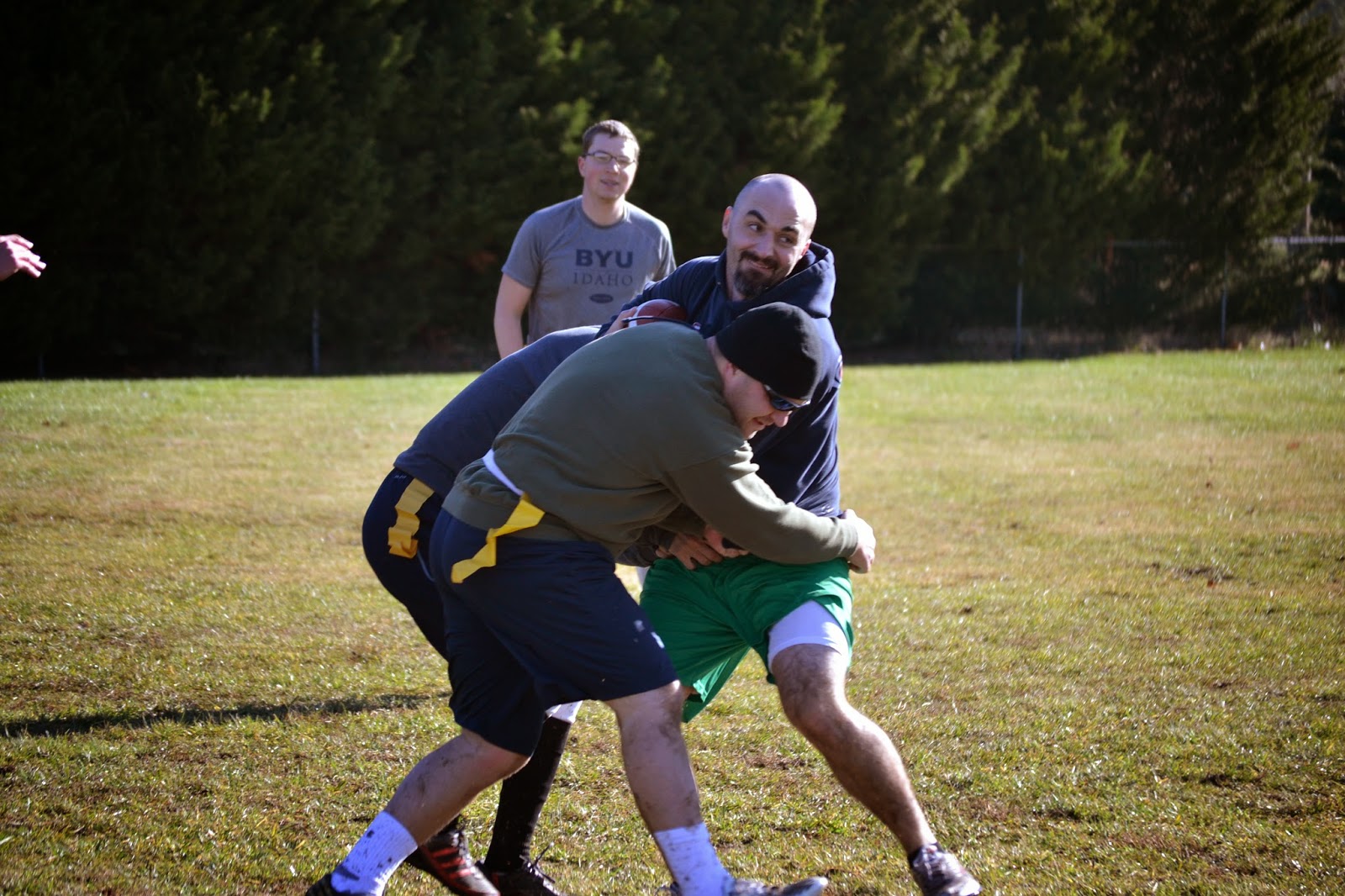 Old Guys Playing Football