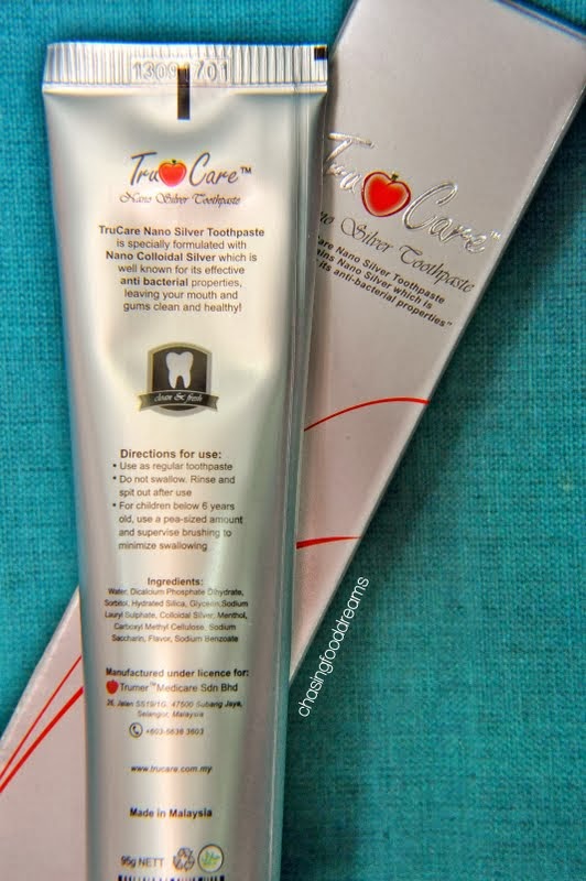 CHASING FOOD DREAMS: Tru Care Nano Silver Toothpaste: Fights off ...