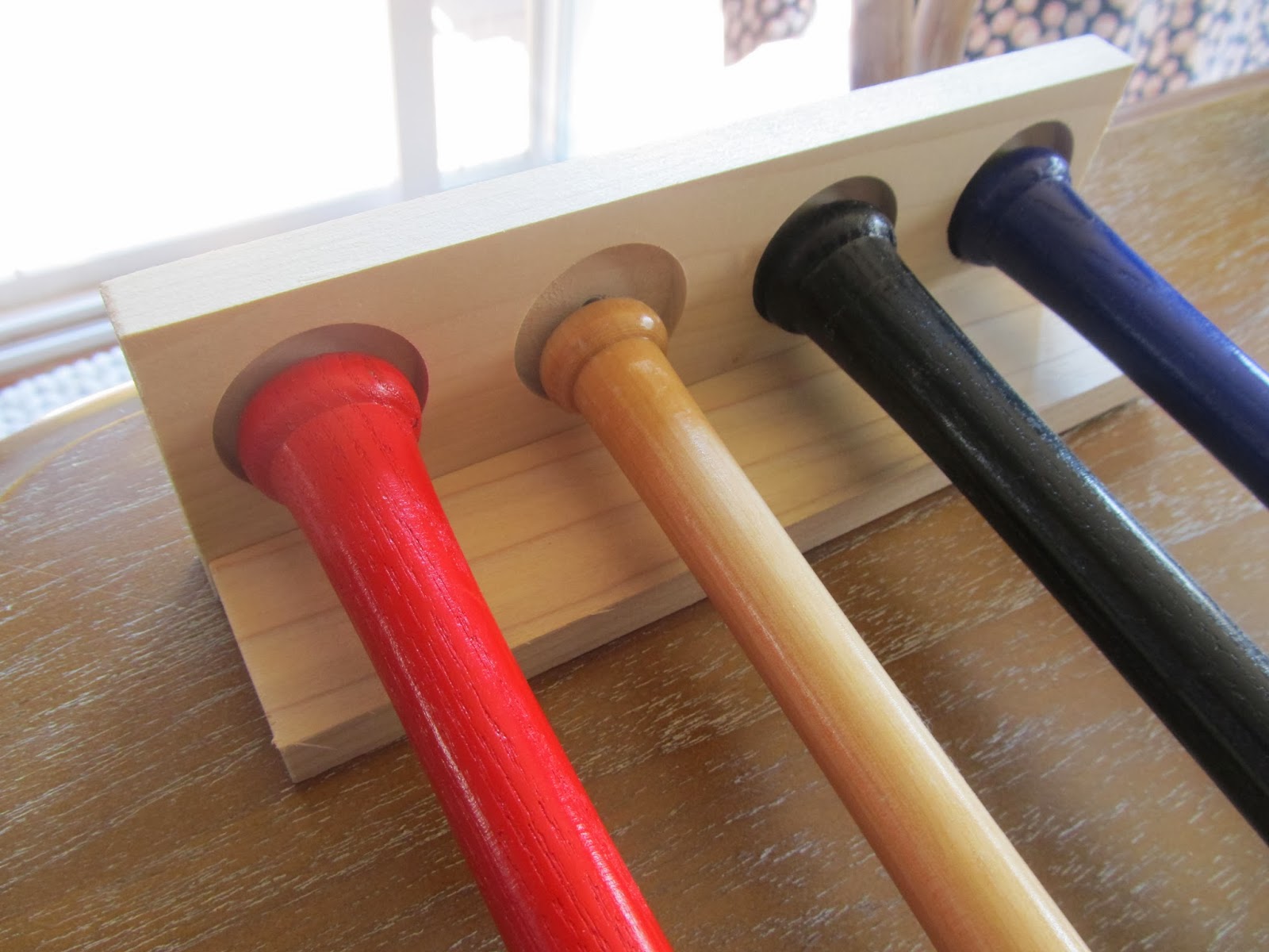 Half Finished House: Mini Baseball Bat Holder