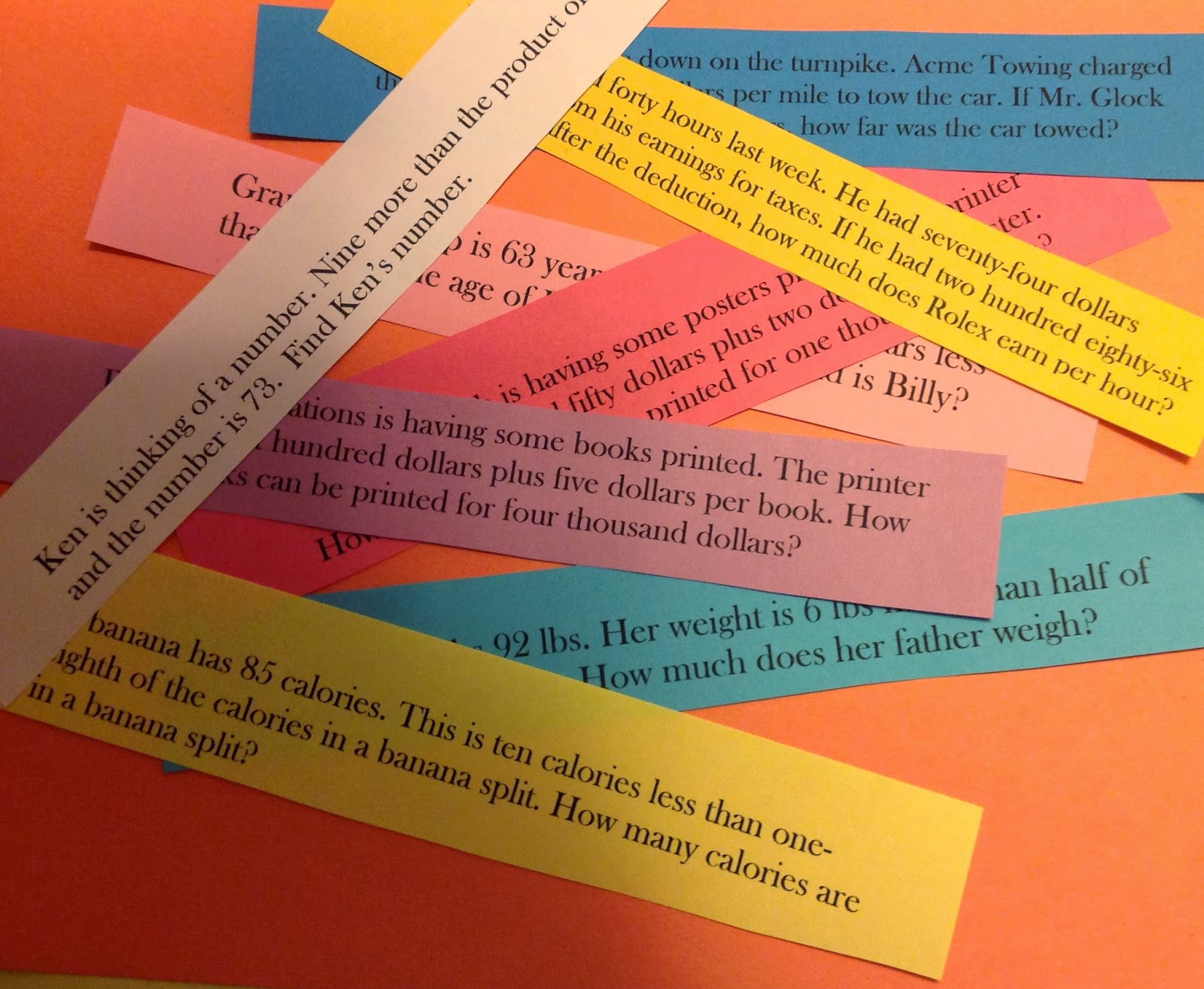 Equation Freak: Rally Coach (Kagan Structure) with word problems