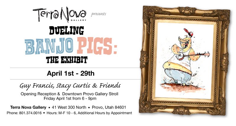 Mike Lynch Cartoons: Dueling Banjo Pigs Gallery Show