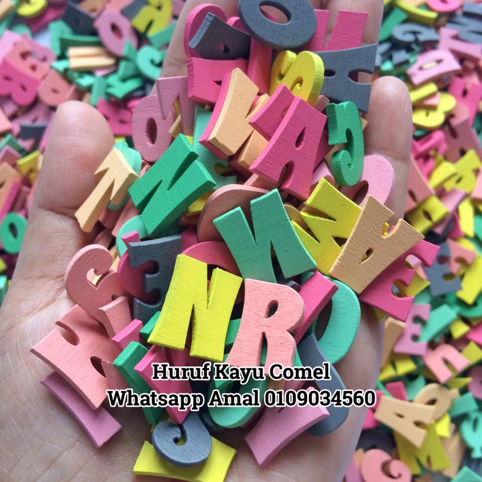 Amal Creative: Huruf Kayu Comel