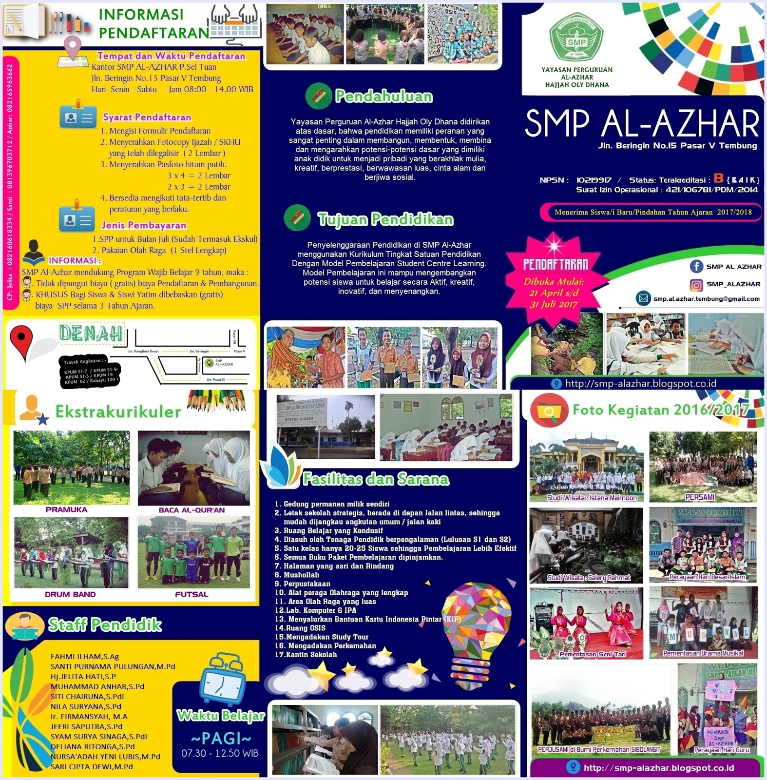 Brosur PPDB SMP Al-Azhar T.A. 2017/2018
