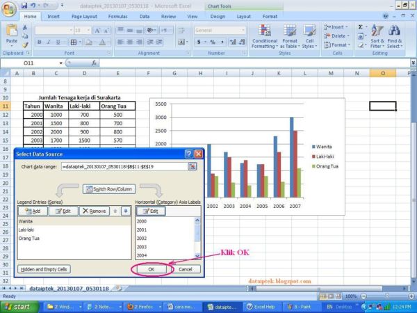 Belajar membuat grafik di Excel | WWW DATA IPTEK | Elektronika ...