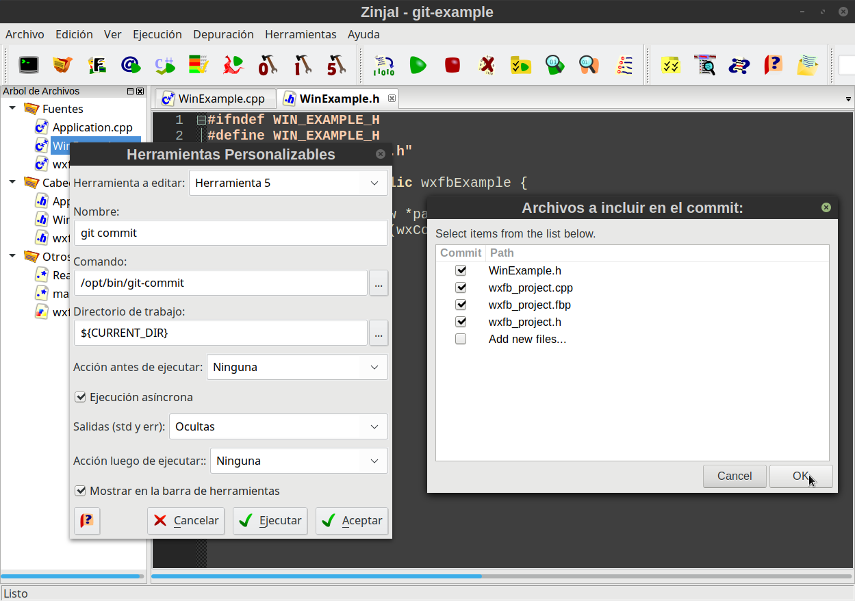 Cucarachas Racing: ZinjaI+GIT y scripts de bash con interfaz gráfica