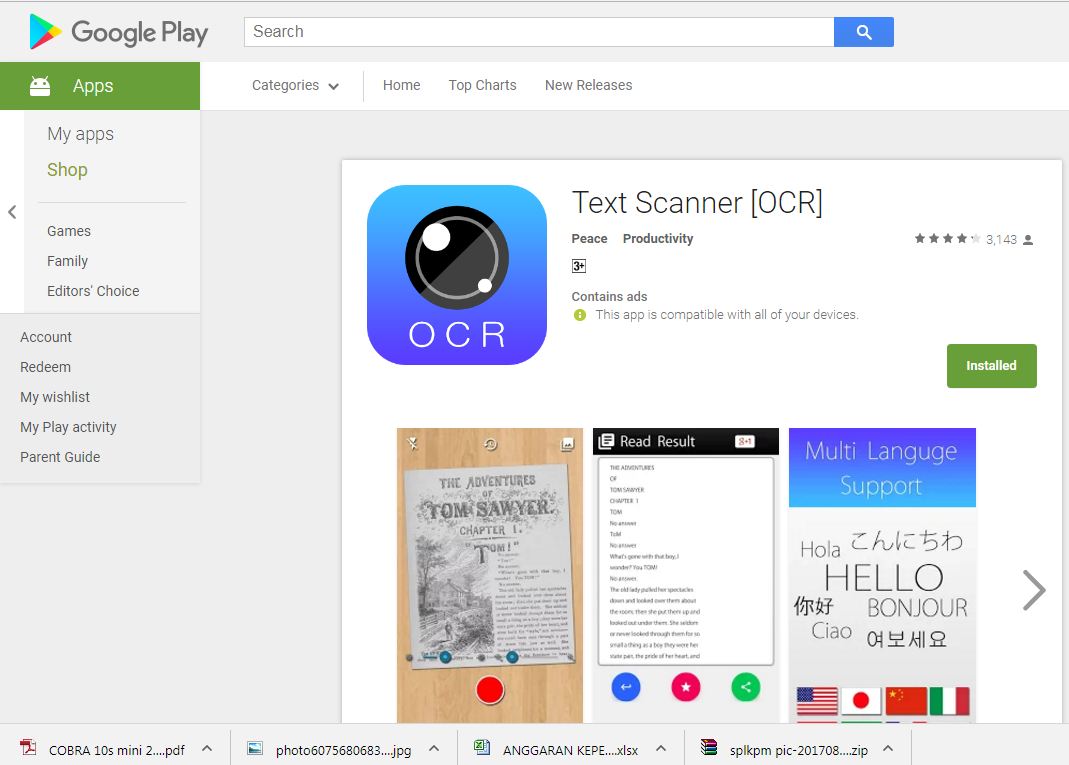 Portal Rasmi SMK Jalan Kebun, Klang: APLIKASI OCR TEXT SCANNER