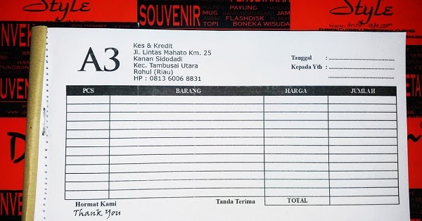 PORTFOLIO FAKTUR NOTA KWITANSI 7 | Destin Style® | Konveksi ...